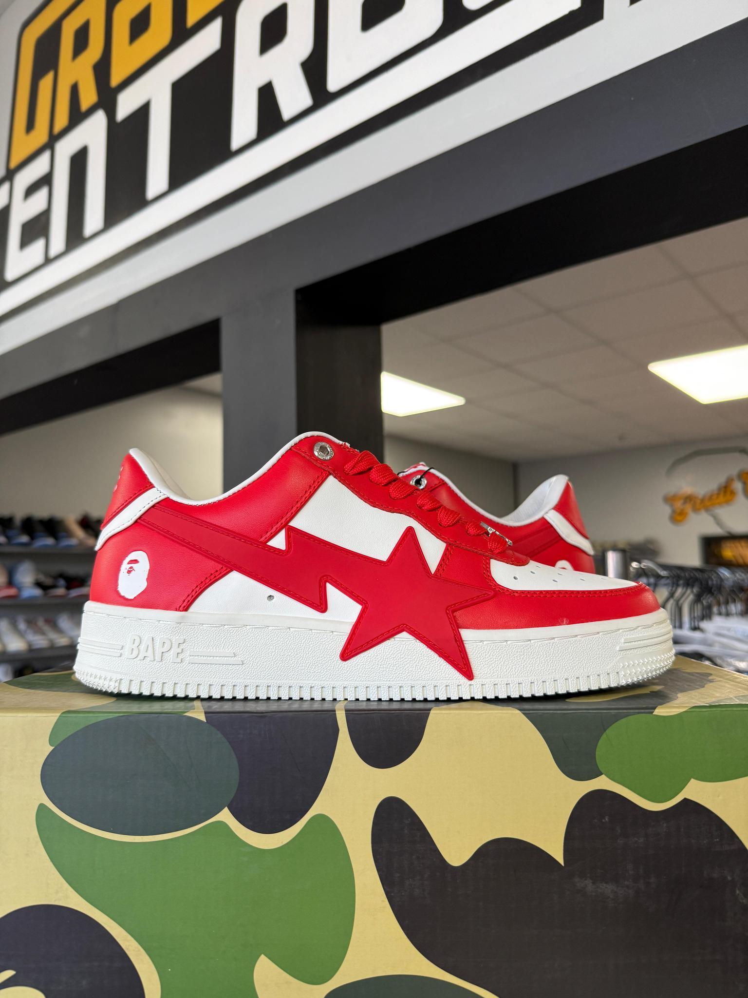 A Bathing Ape Bape Sta "OS Red" Used Size 8 – Grail Central